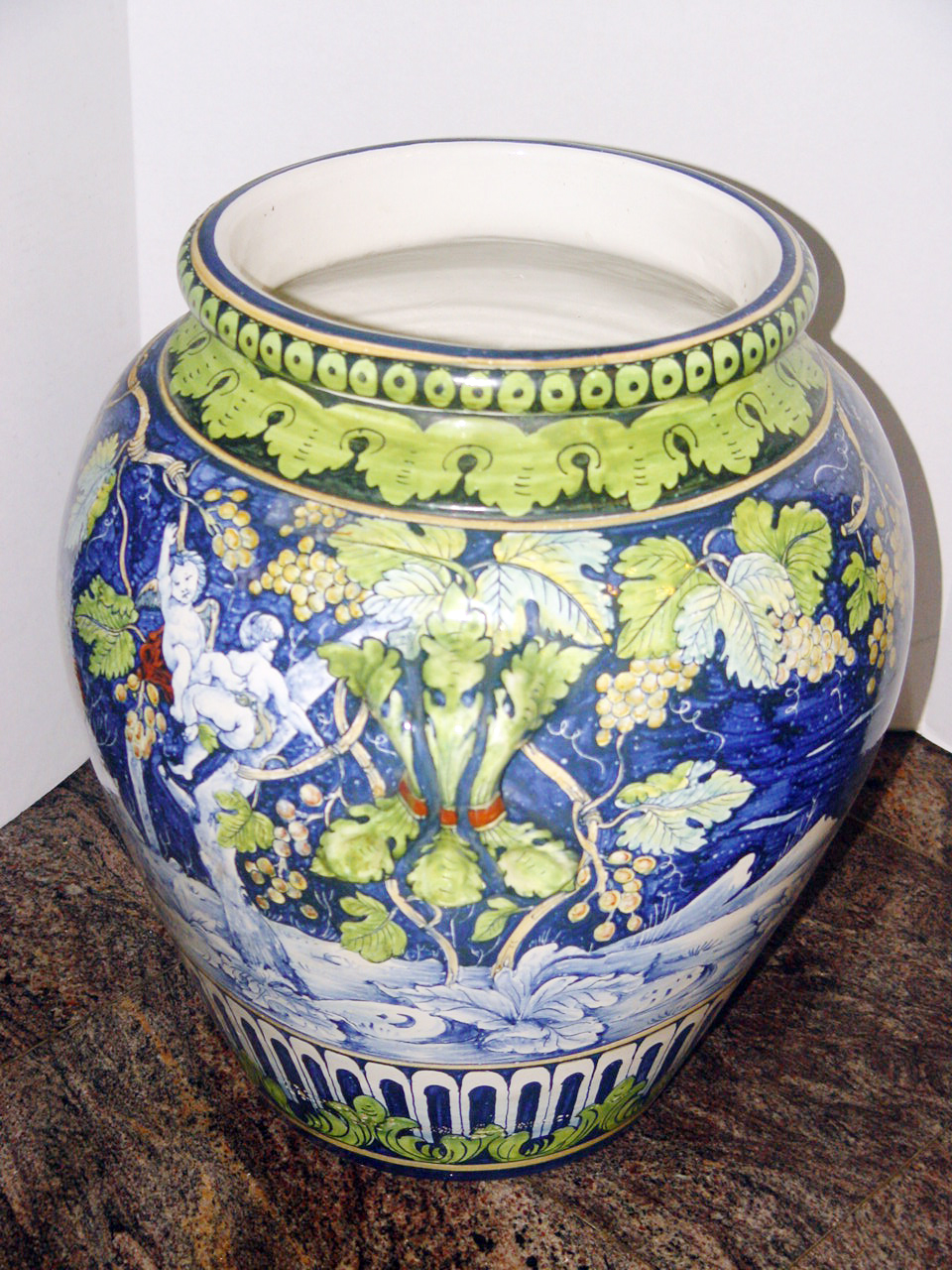 LARGE Hand Painted BY IPPOLITO LUIGI DERUTA 23" Vase | eBay